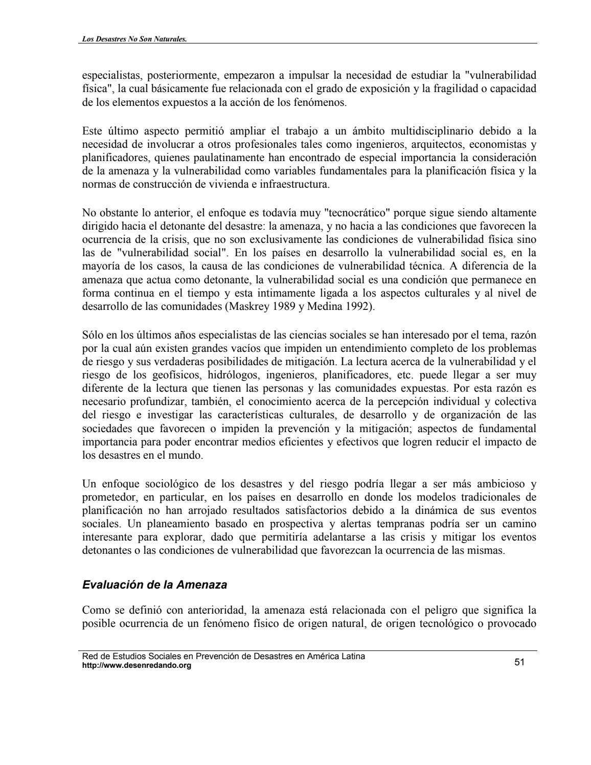 LOS DESASTRES NO SON NATURALES by CÉSAR GUILLERMO GONZÁLEZ DELGADO - Issuu