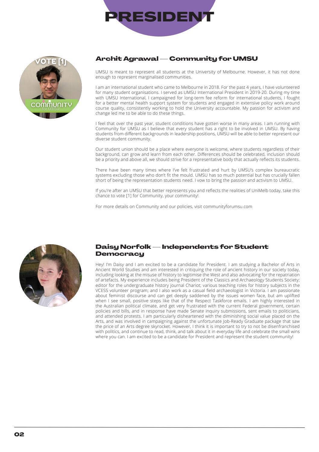 2021 UMSU Election Guide by Farrago Magazine - Issuu