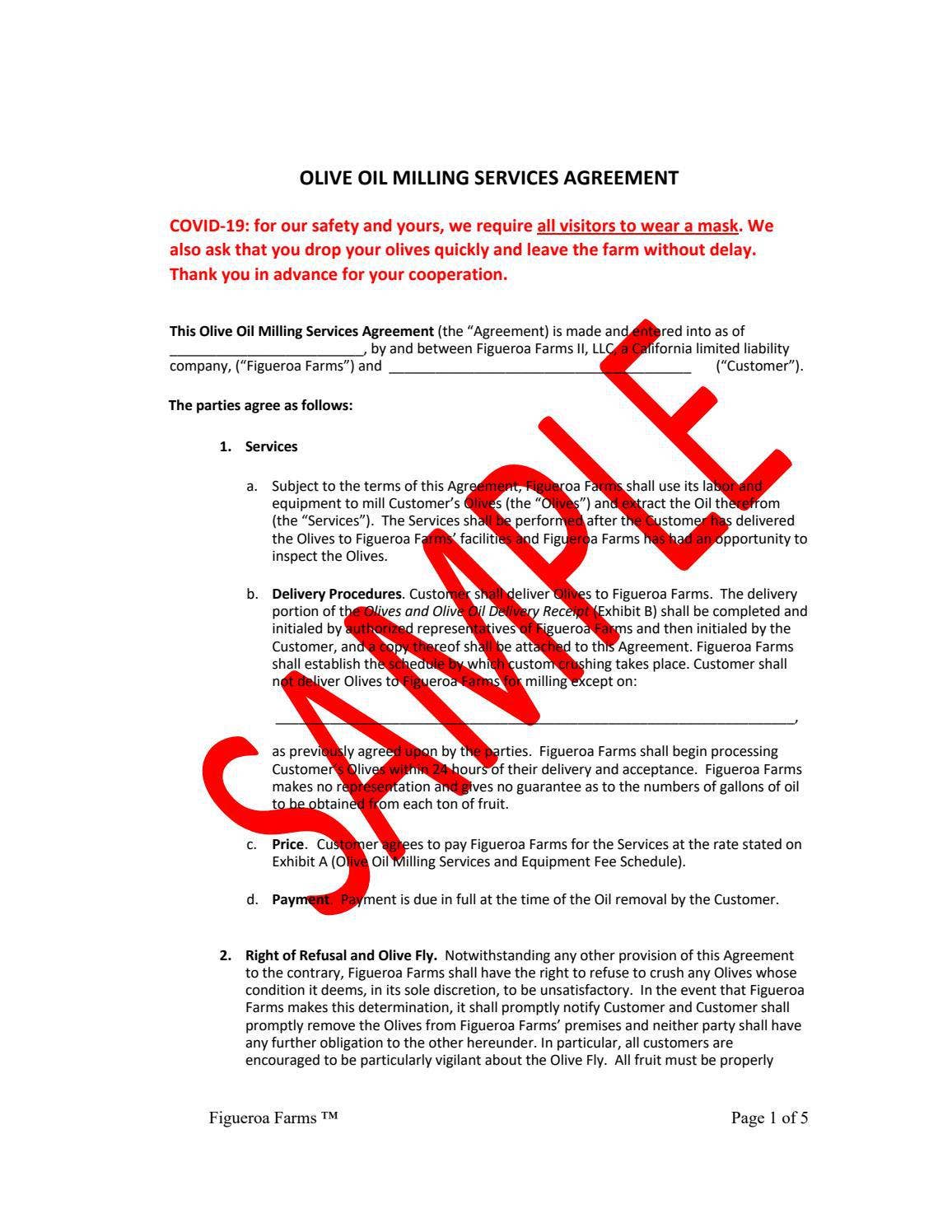 Figueroa Farms 2020-21 Milling Contract Sample by Mat's World ...