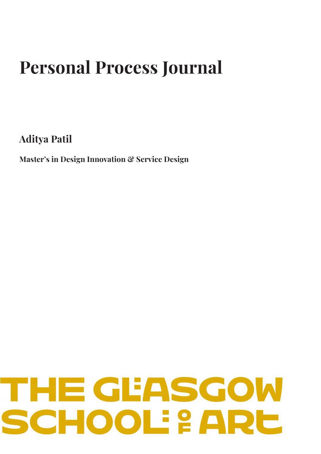 Aditya Patil - Personal Process Journal by The Glasgow School of Art ...