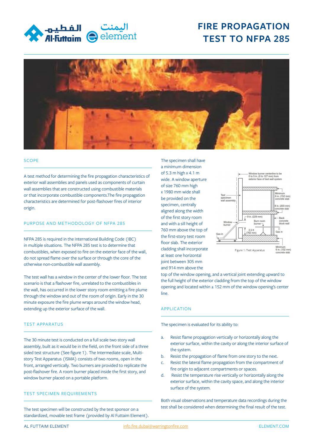 Warringtonfire and Al-Futtaim Element NFPA 285 testing by BM TRADA ...