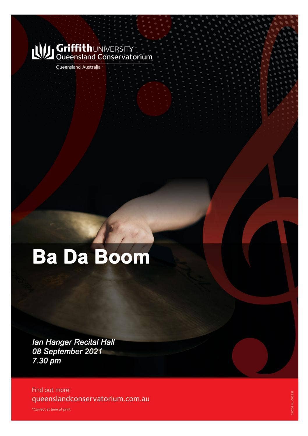 Program - Ba Da Boom by Queensland Conservatorium Griffith University ...