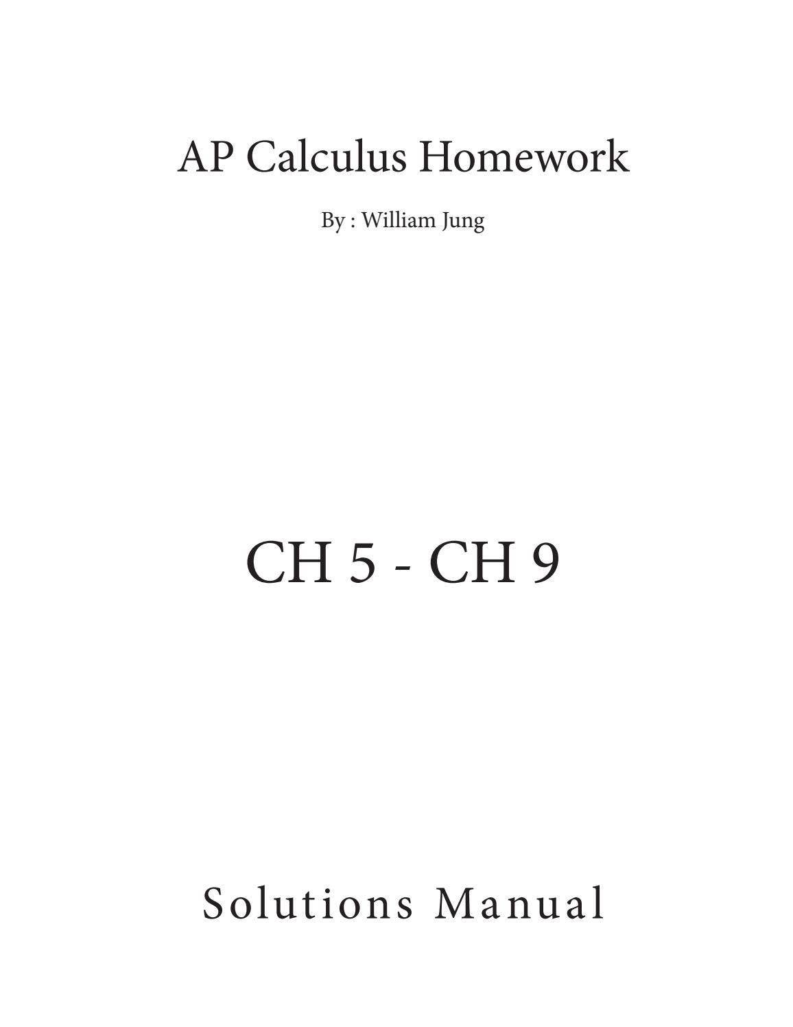 [Calculus] CH5-CH7_Answer Key by Mr. Jung - Issuu