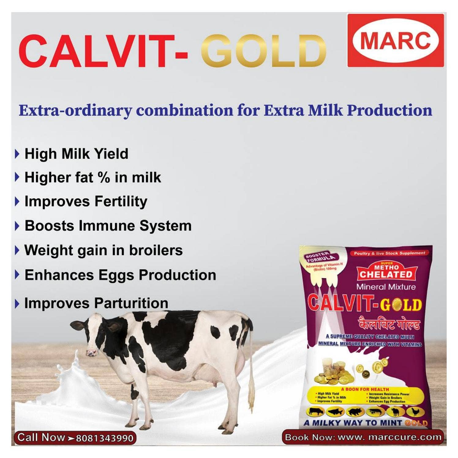 Calvit Gold | Extra-ordinary combination for extra milk production by ...