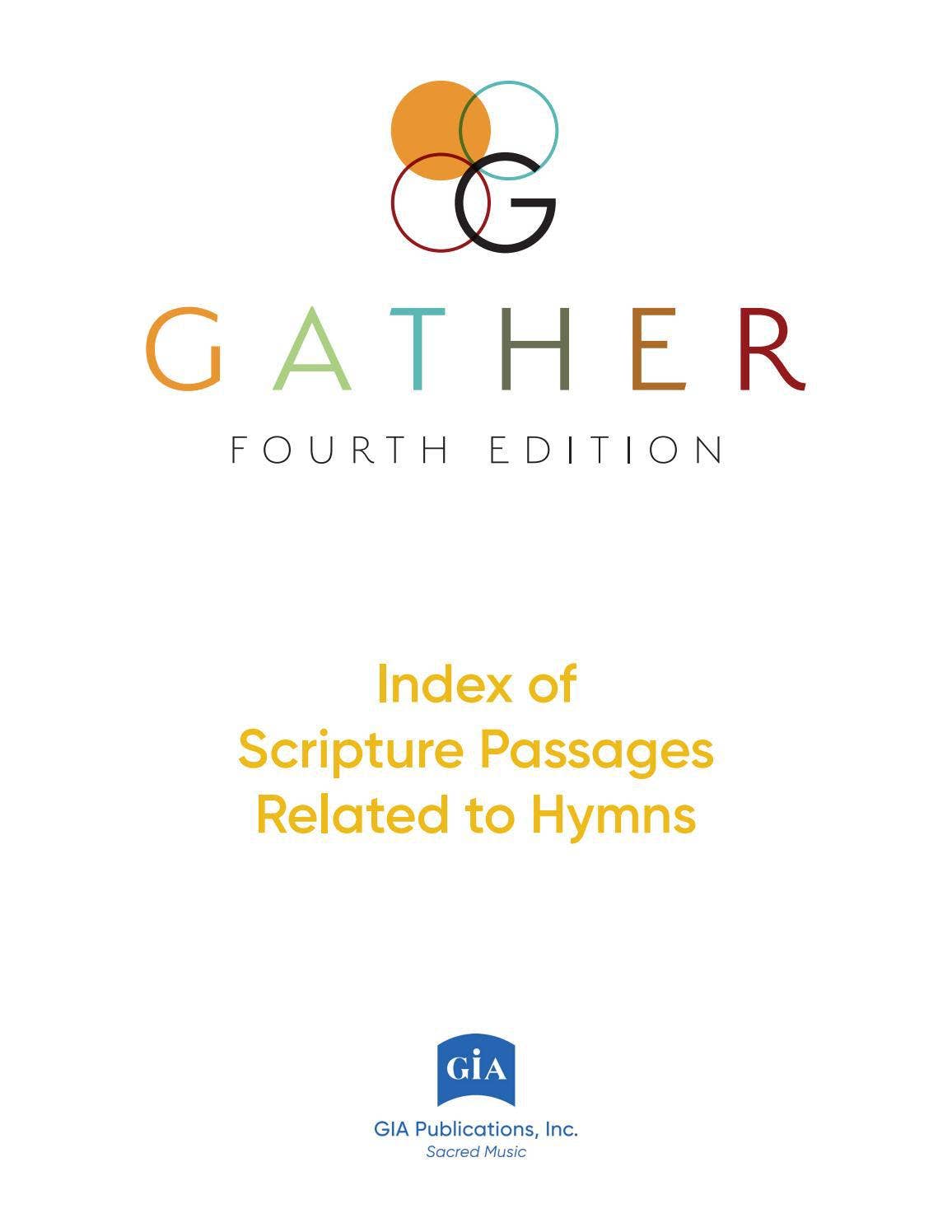 Gather—Fourth Edition Index of Scripture Passages Related to Hymns by ...