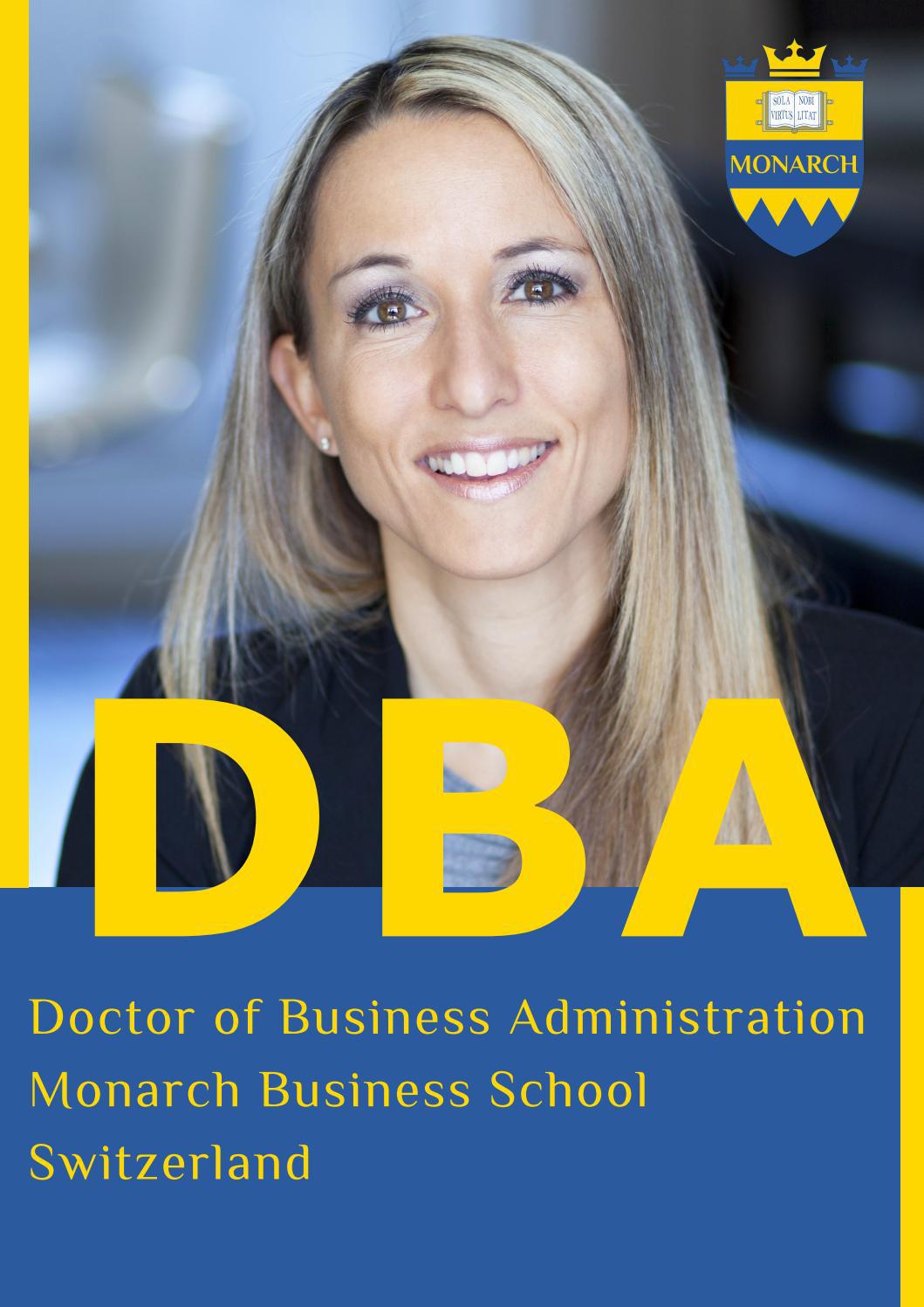 Monarch DBA Brochure by UGSM-Monarch Business School - Issuu