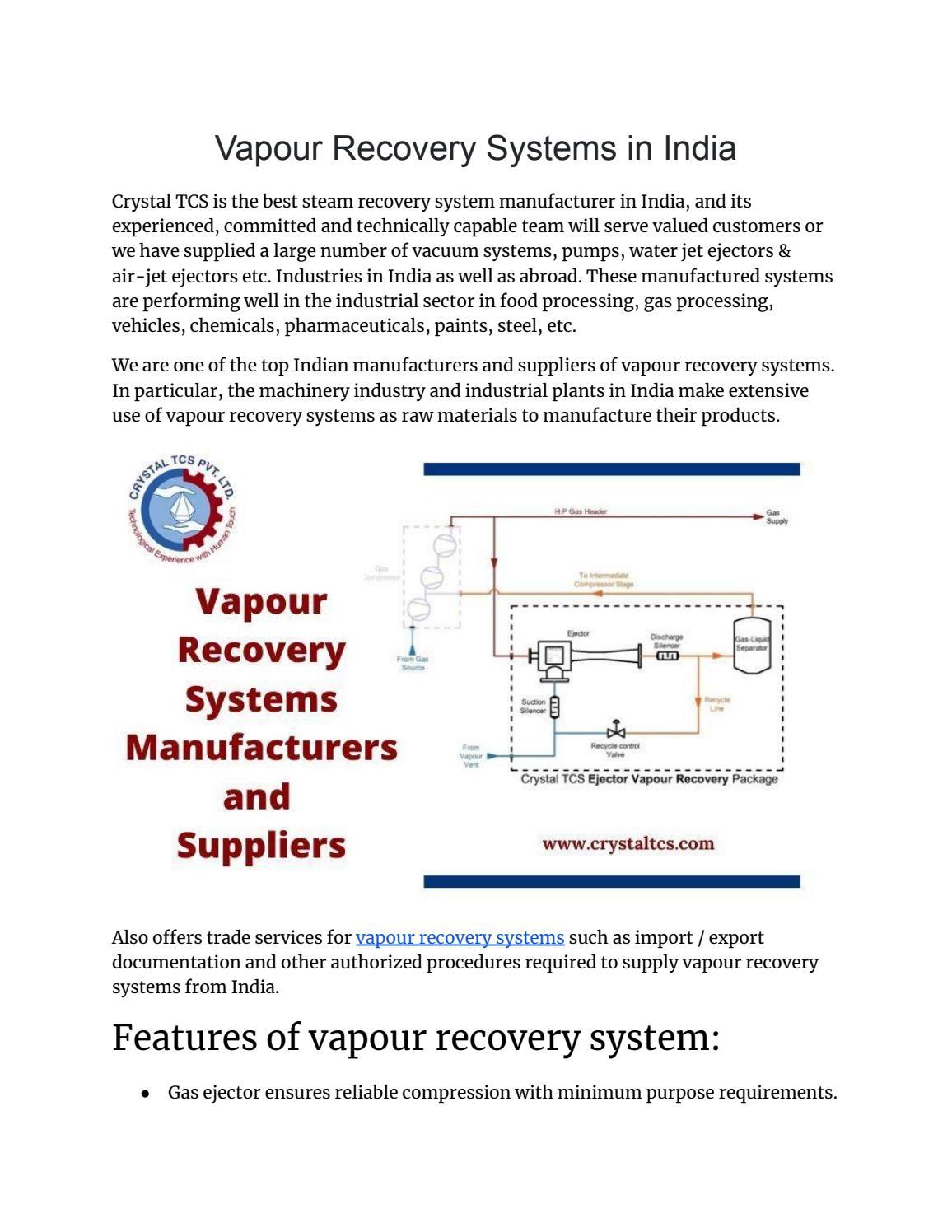 vapour recovery system in india by crystaltcs - Issuu