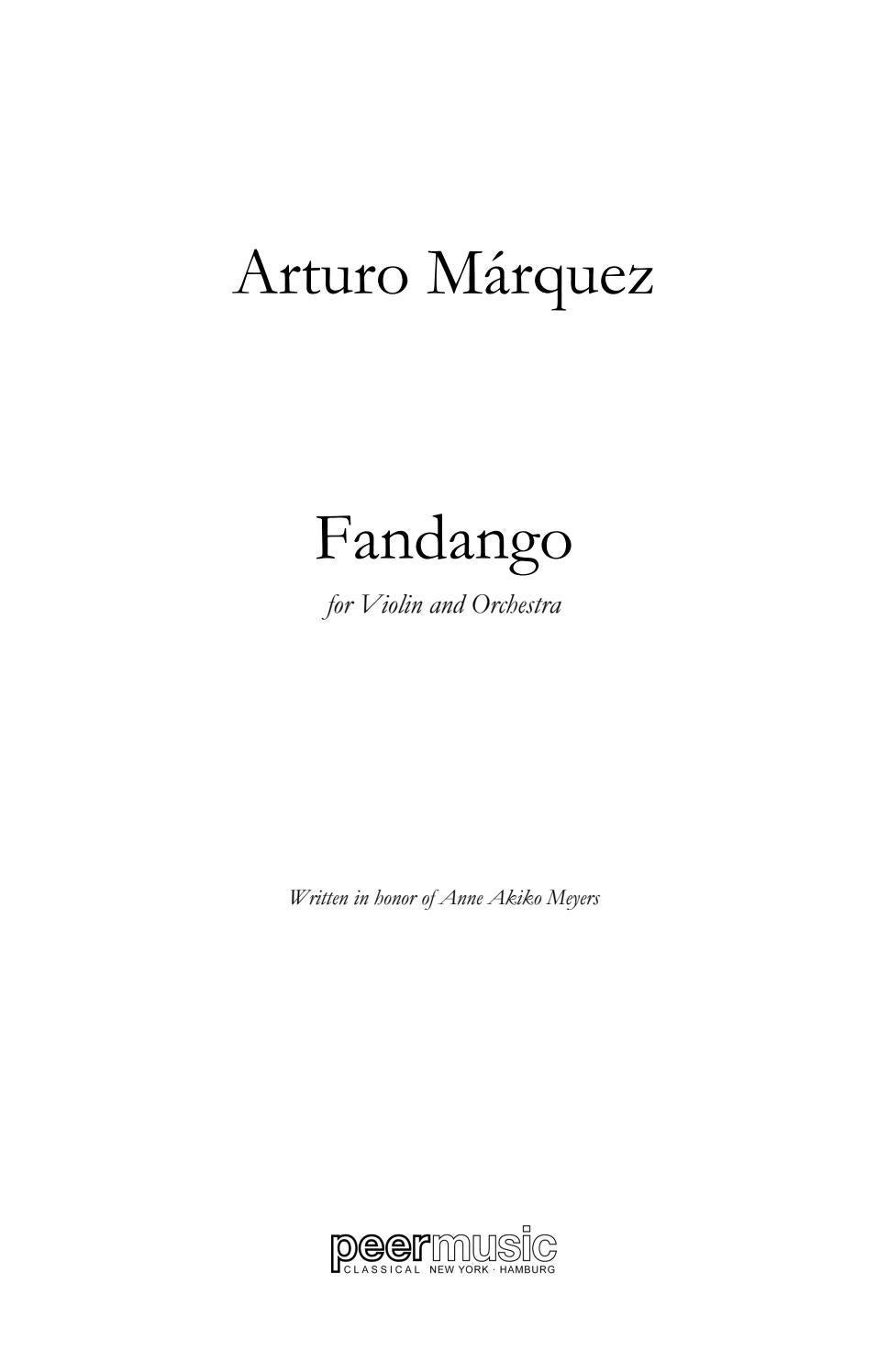 Márquez - Fandango by Peermusic Classical - Issuu