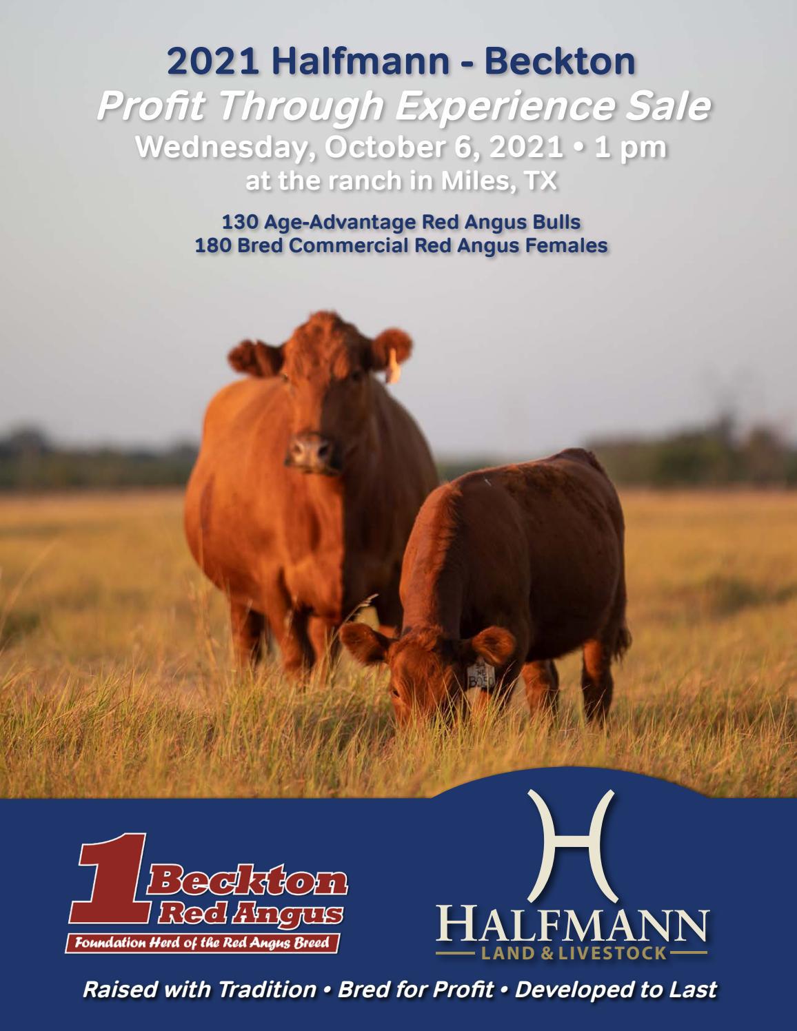 2021 Halfmann-Beckton Profit Through Experience Sale by Halfmann Land ...