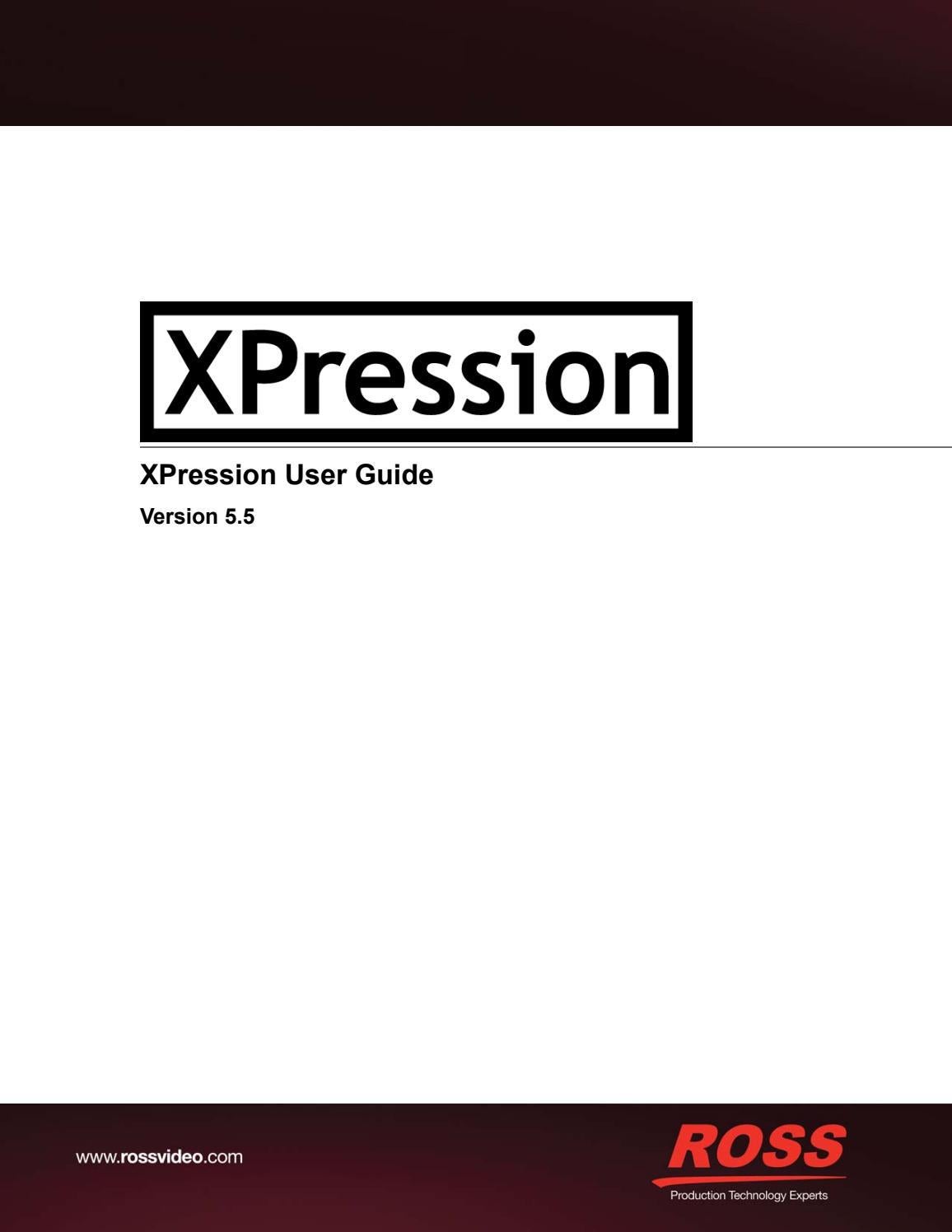 Ross XPression User Guide Version 5.5 by Team_FPA - Issuu