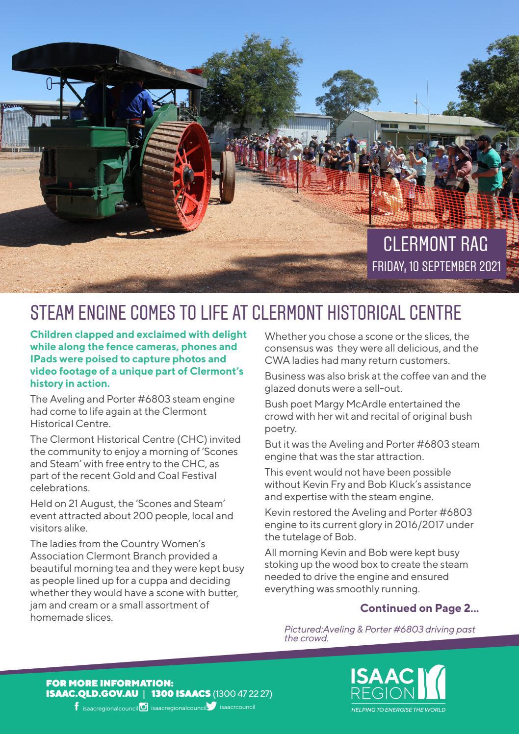 Clermont Rag 10 September by Isaac Regional Council - Issuu