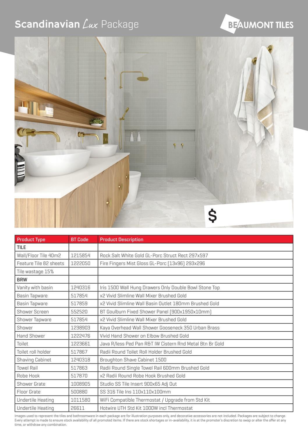 Complete Bathroom Packages_Scandinavian Lux Package (The Block 2021) by ...