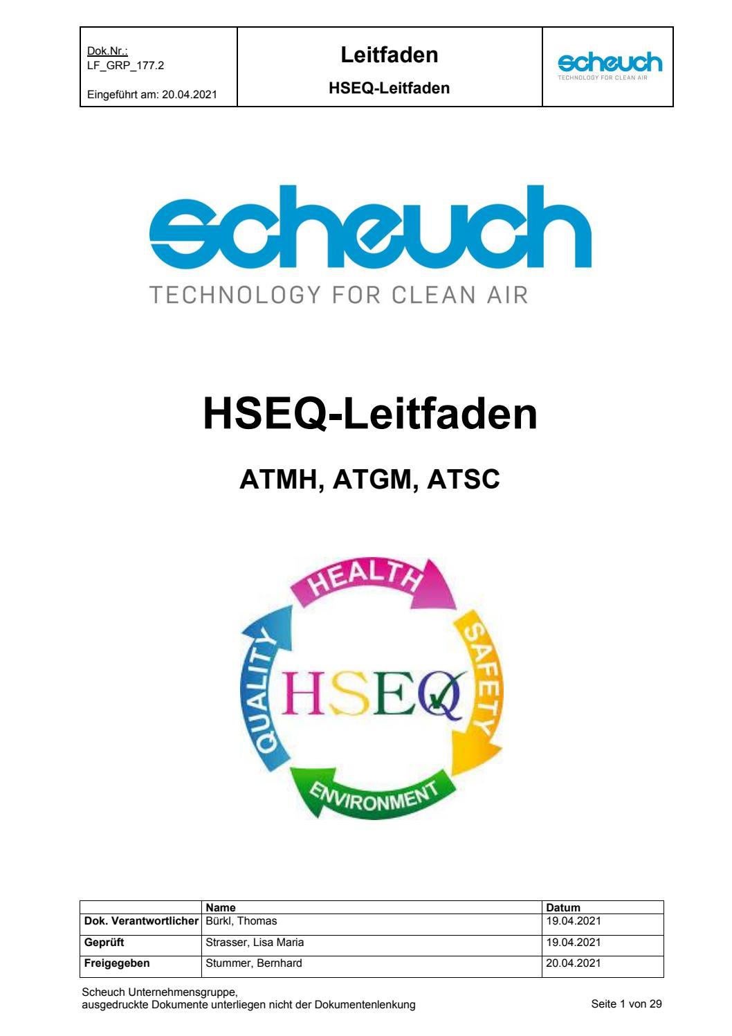 HSEQ Leitfaden by Scheuch - Issuu