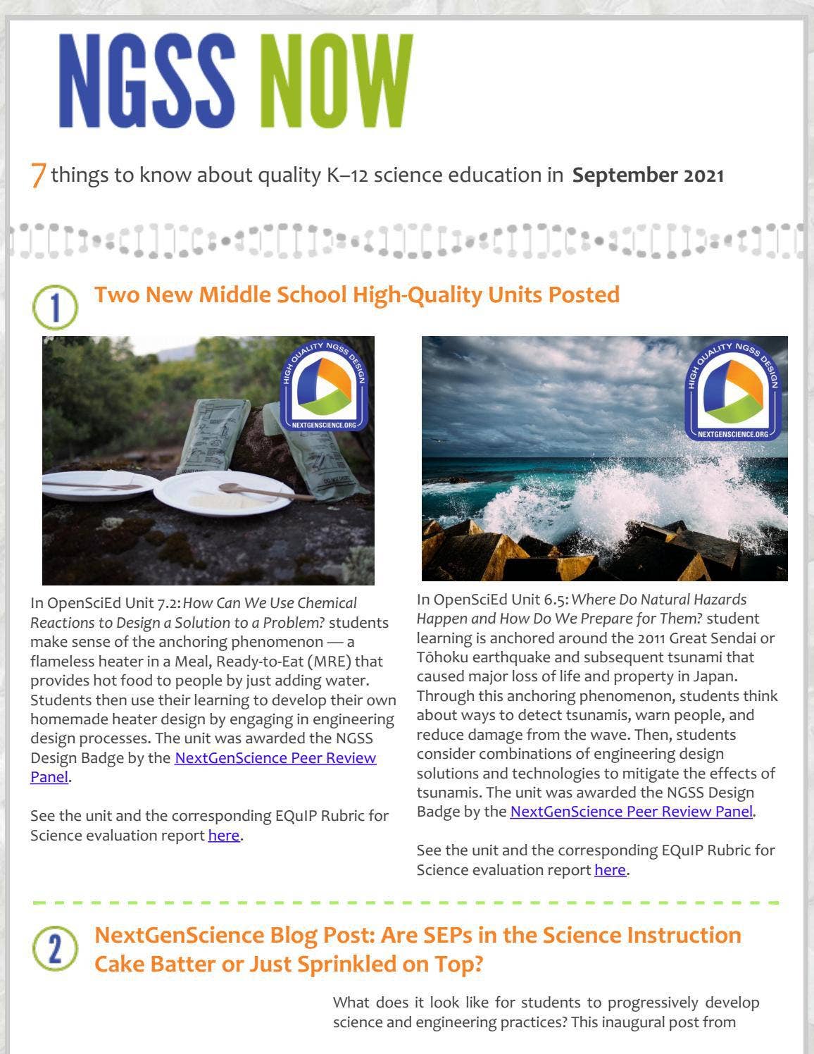 September 2021 NGSS Now Newsletter by NextGenScience - Issuu