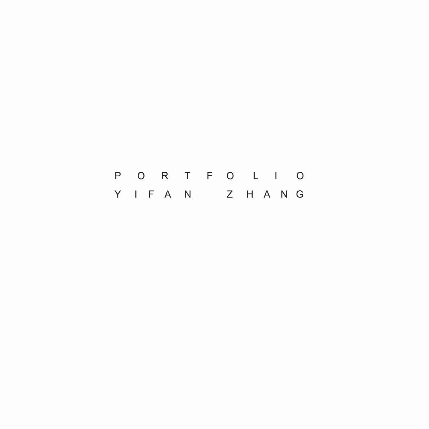 Yifan Zhang Portfolio_Urban by Yifan Zhang - Issuu