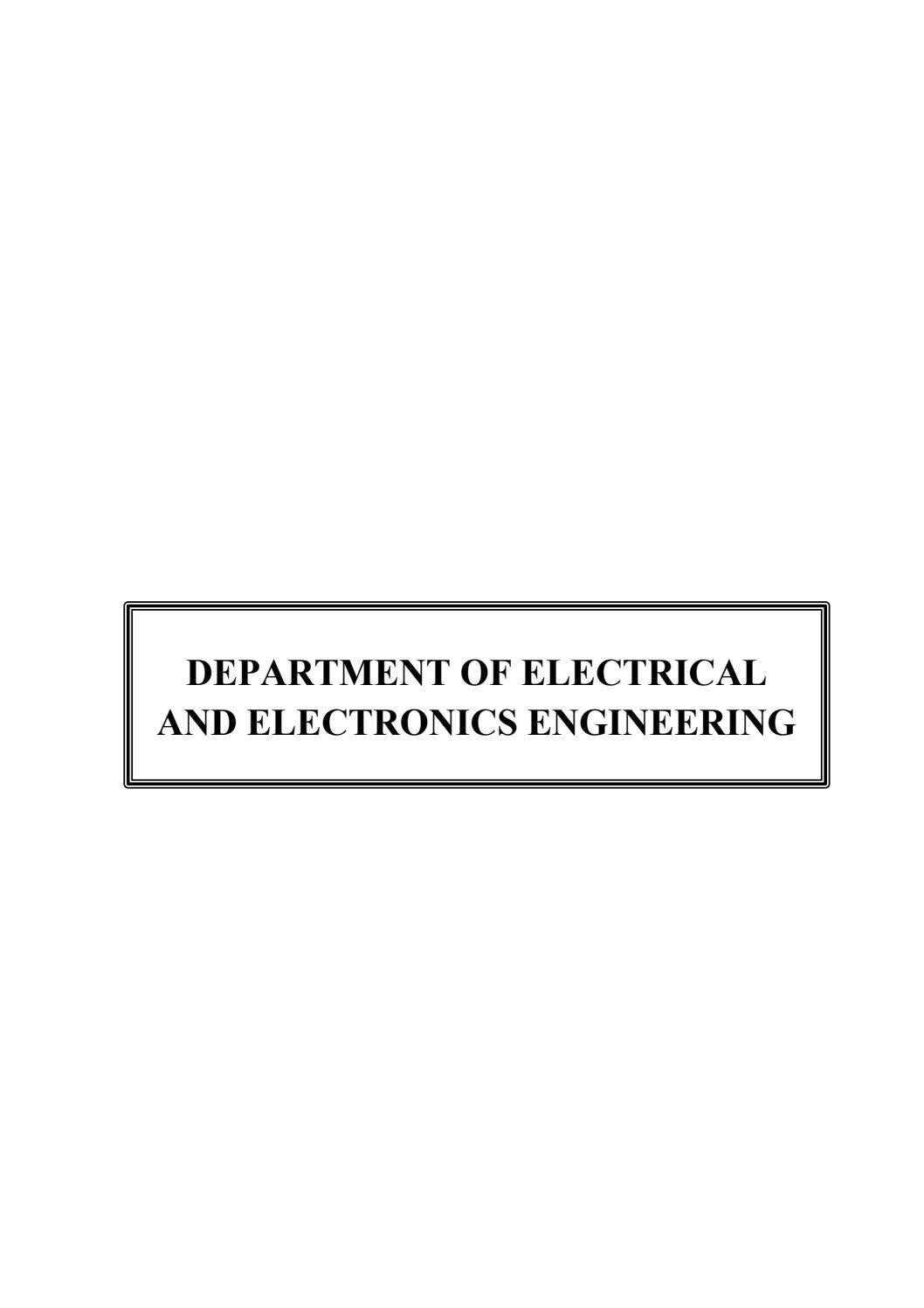 EEE CBCS Syllabus By Karunya Institute Of Technology And Sciences Issuu