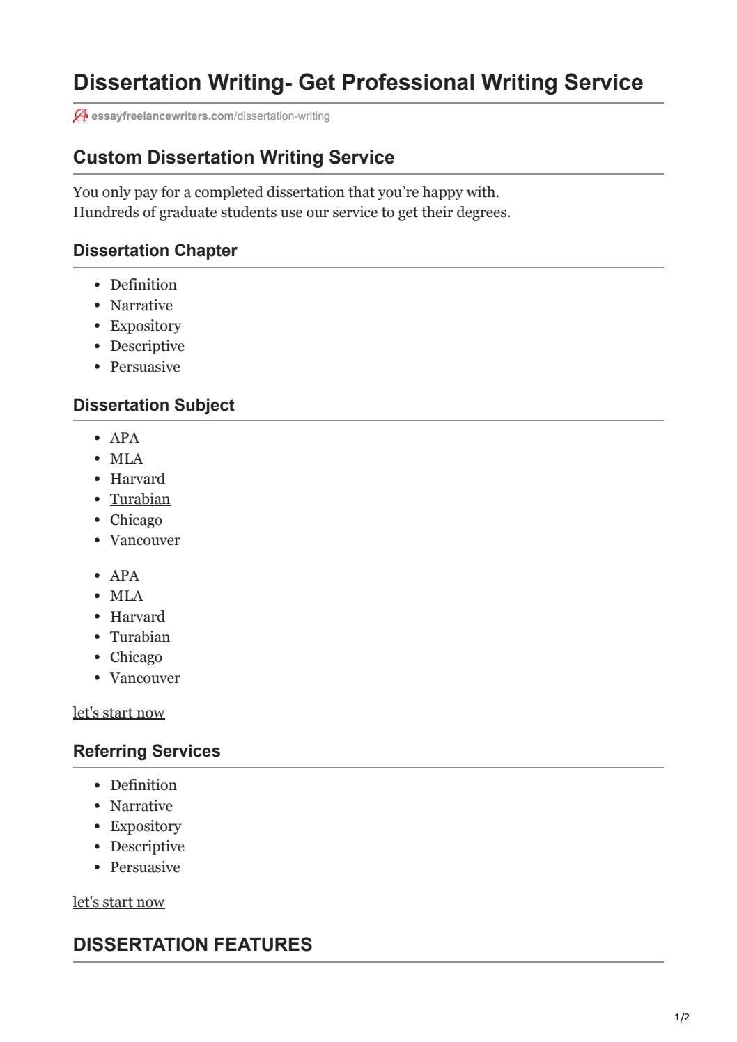 Dissertation writing get professional writing service ...