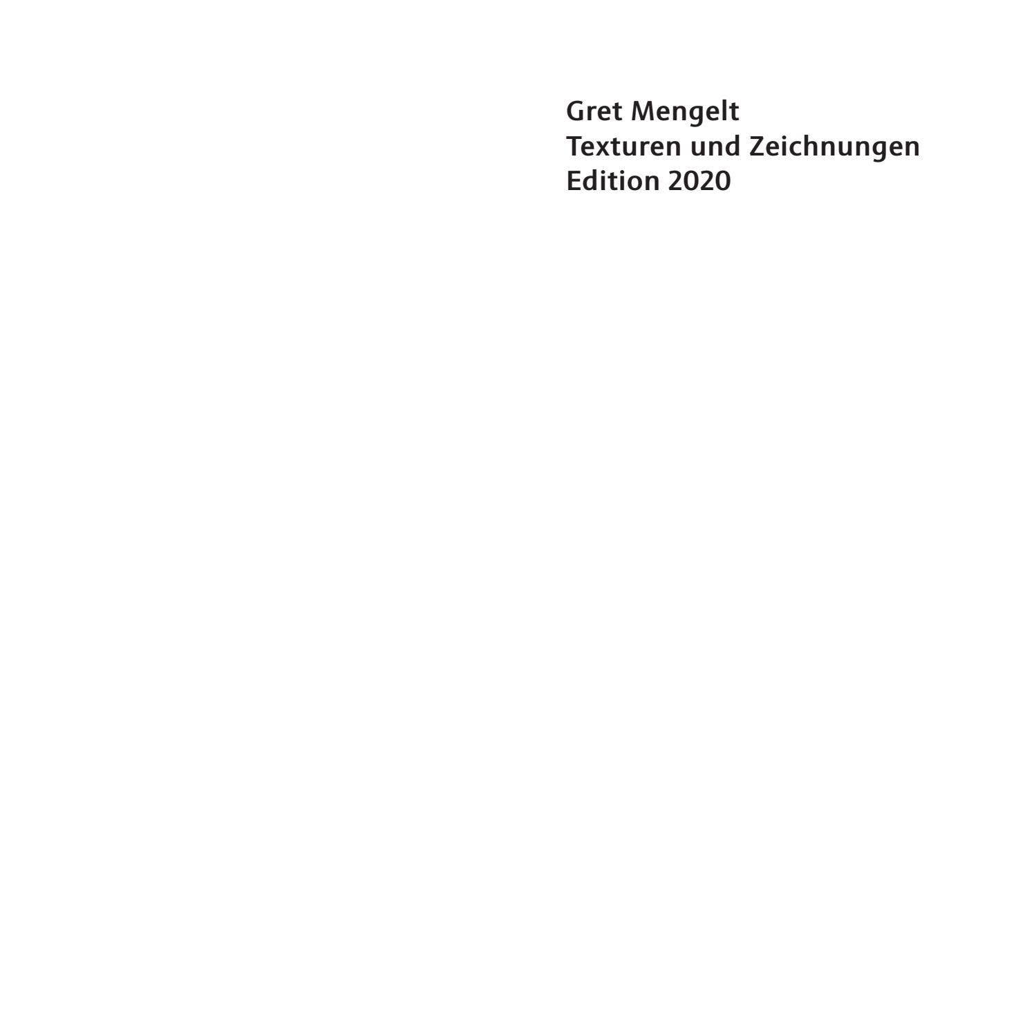 Gret Mengelt / Texturen und Zeichnungen / Edition 2020 by Christian ...