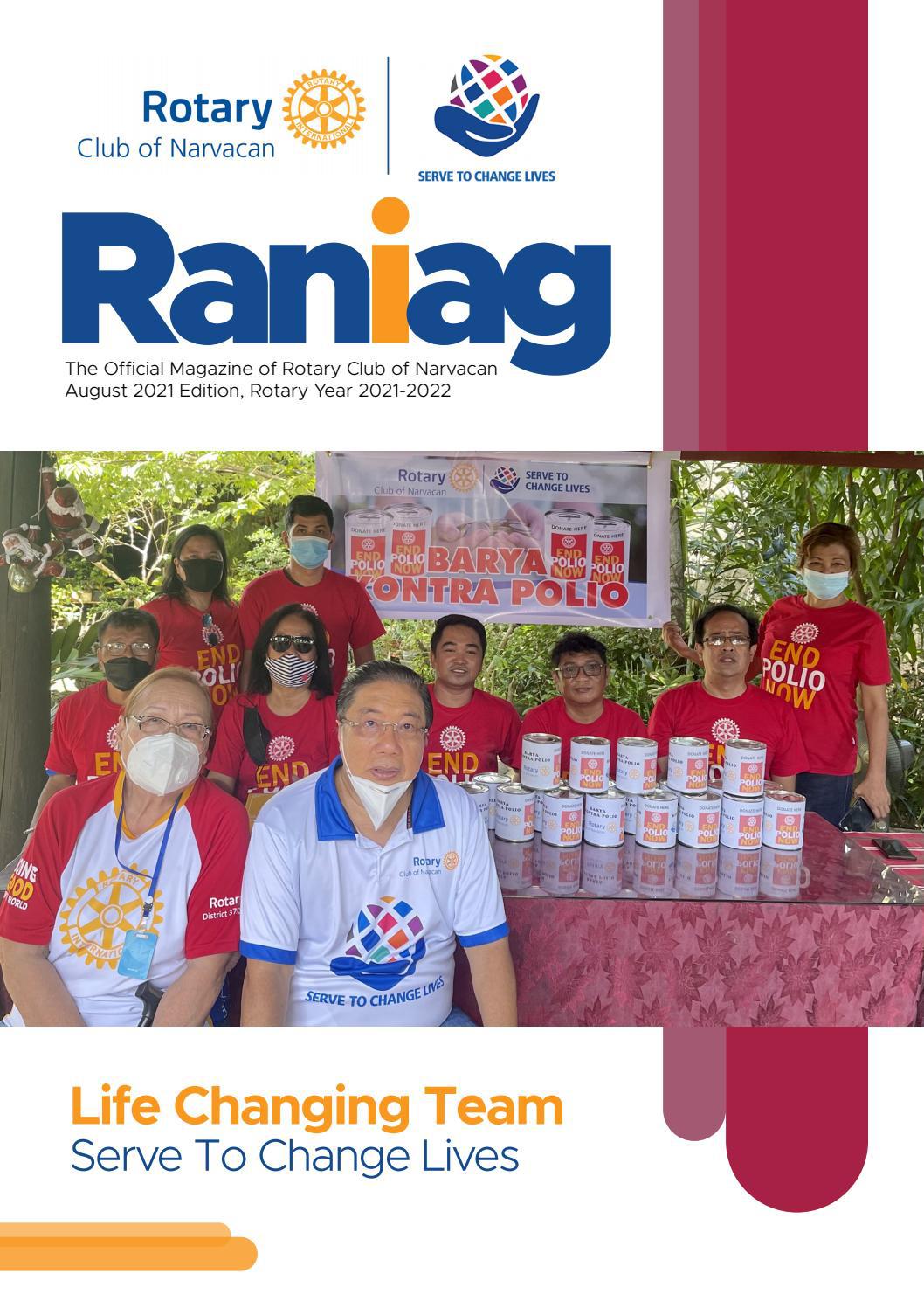 Raniag August 2021 RY 2021-2022 issue by Rotary Club of Narvacan - Issuu