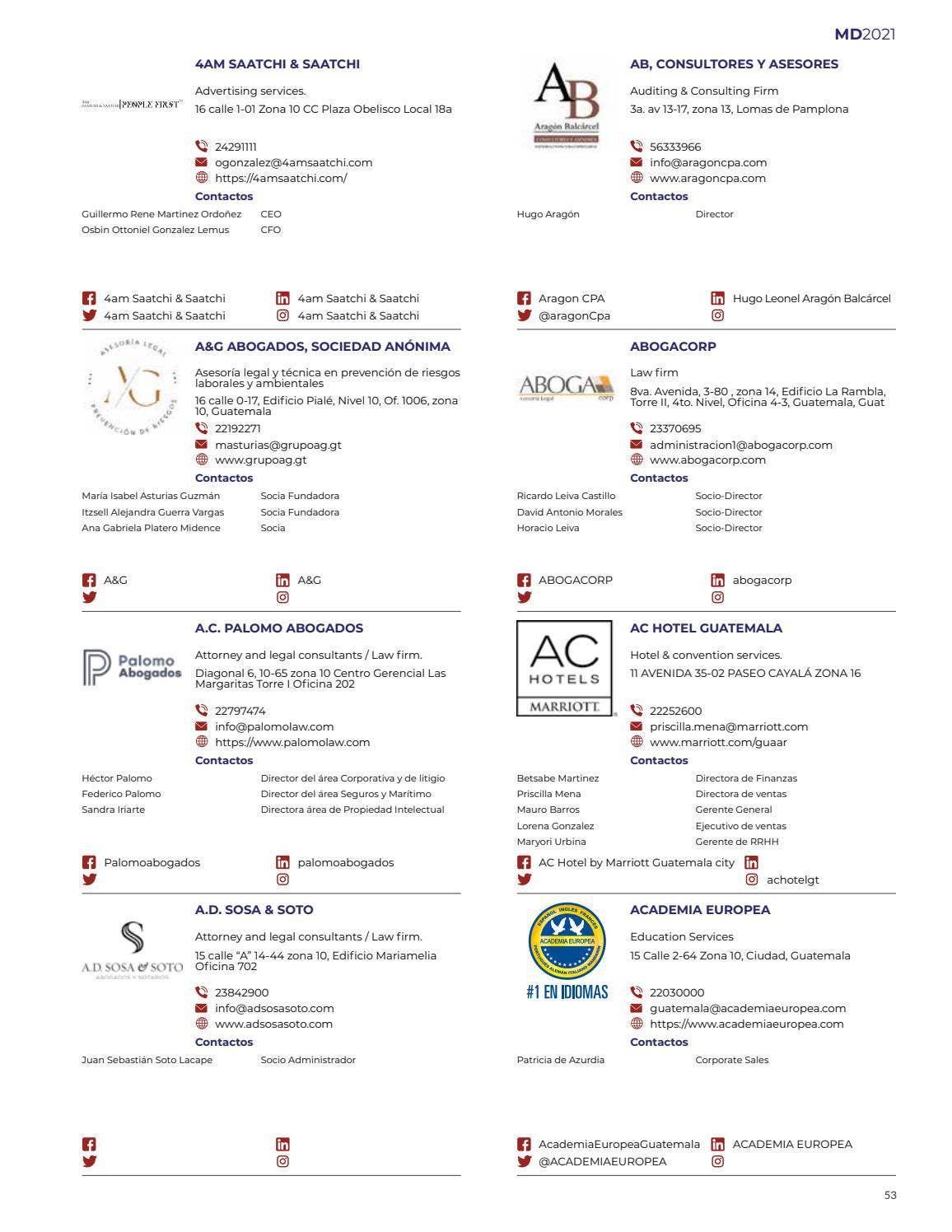Membership Directory 2021 by AmCham Guatemala - Issuu