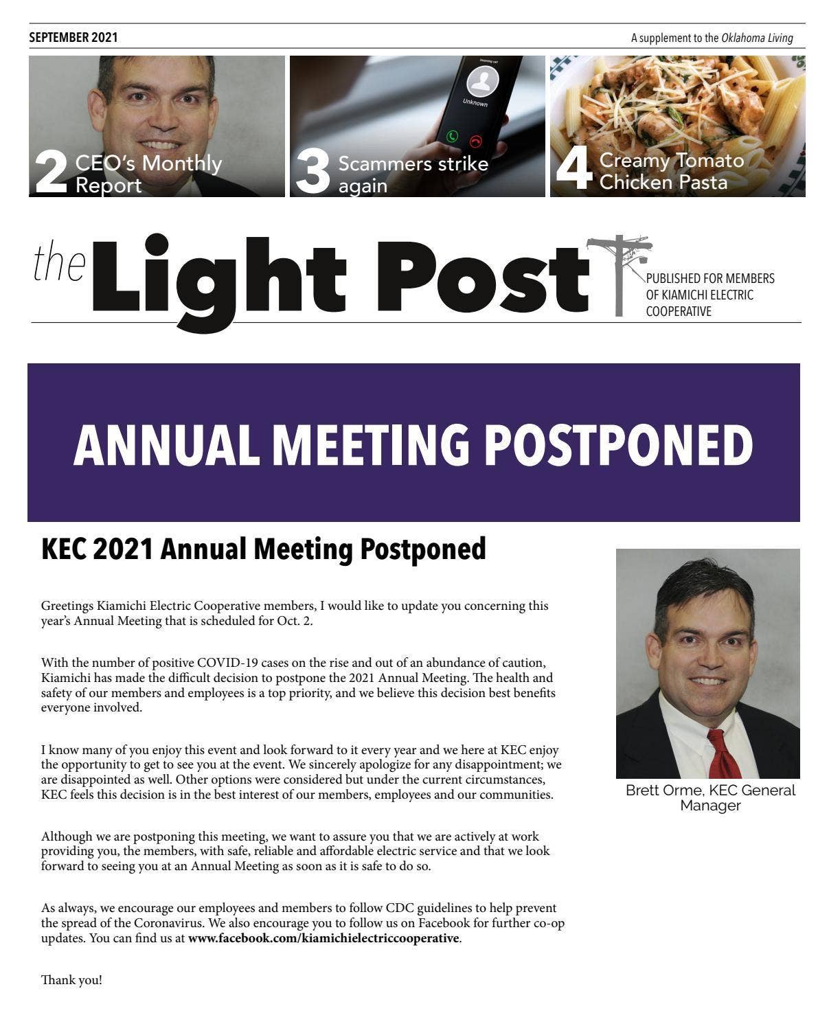 KEC Light Post September 2021 by kiamichielectric - Issuu