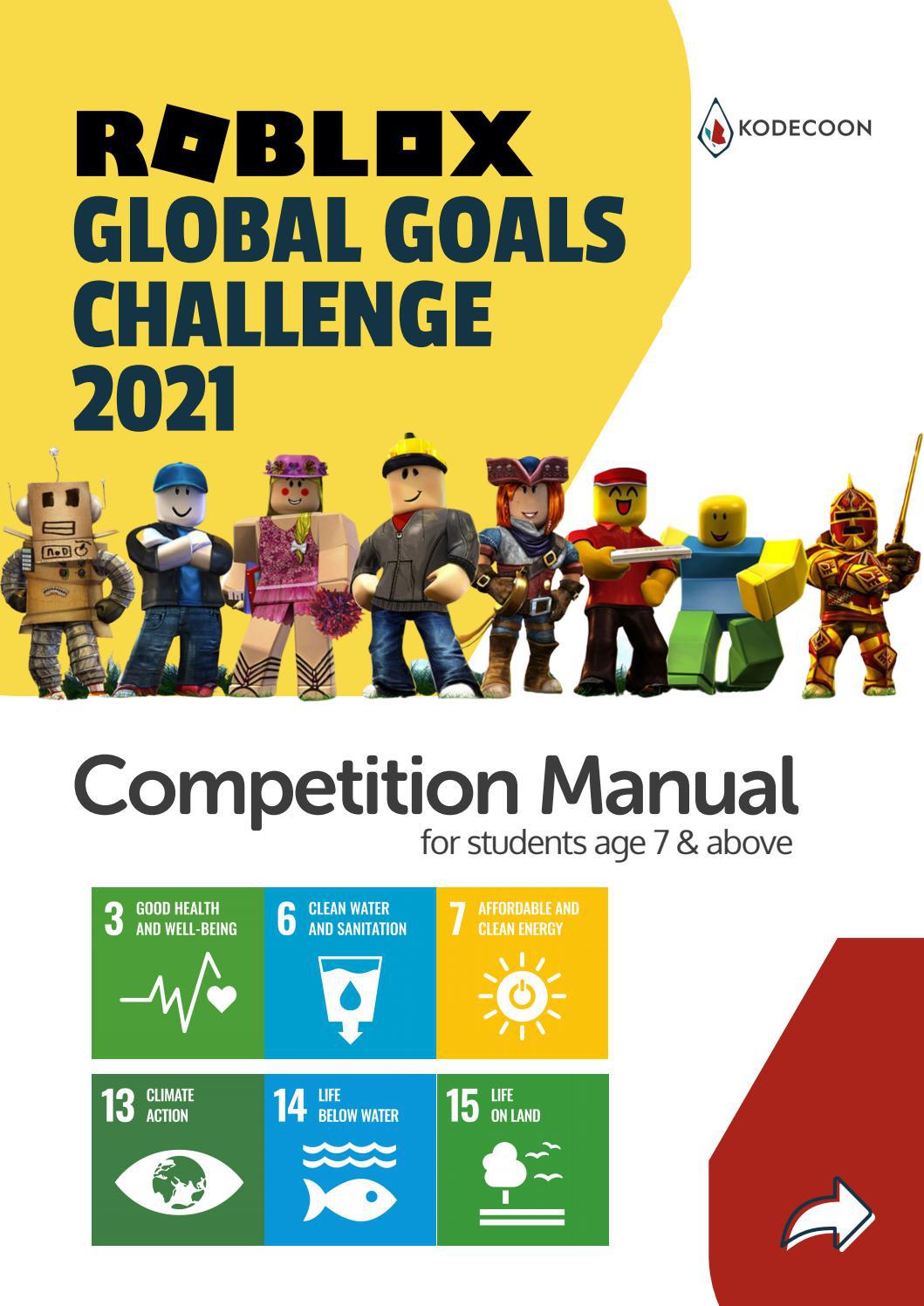 2021 Roblox Global Goals Challenge Competition Manual by Kodecoon ...