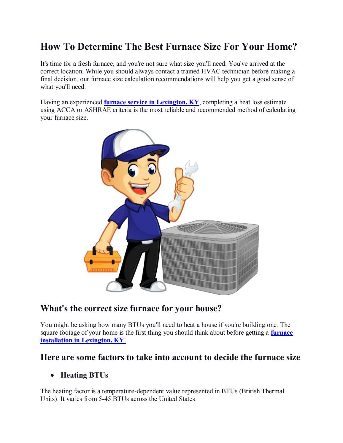 How To Determine The Best Furnace Size For Your Home By Southern