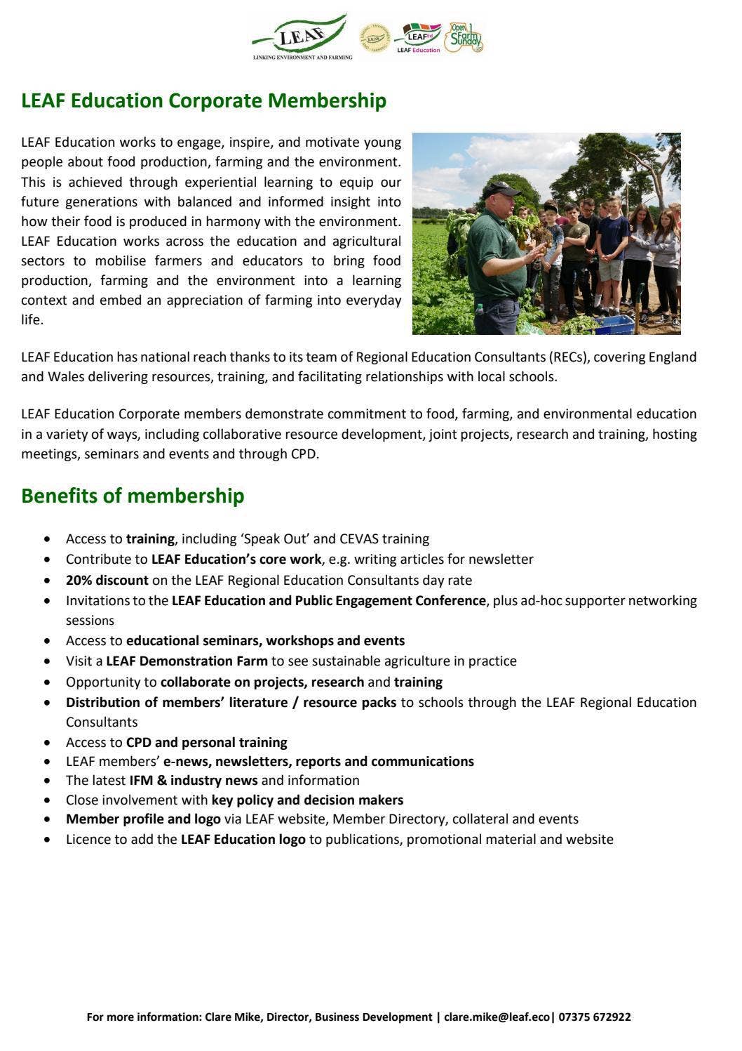 LEAF Education Corporate Membership by linking-environment-and-farming ...