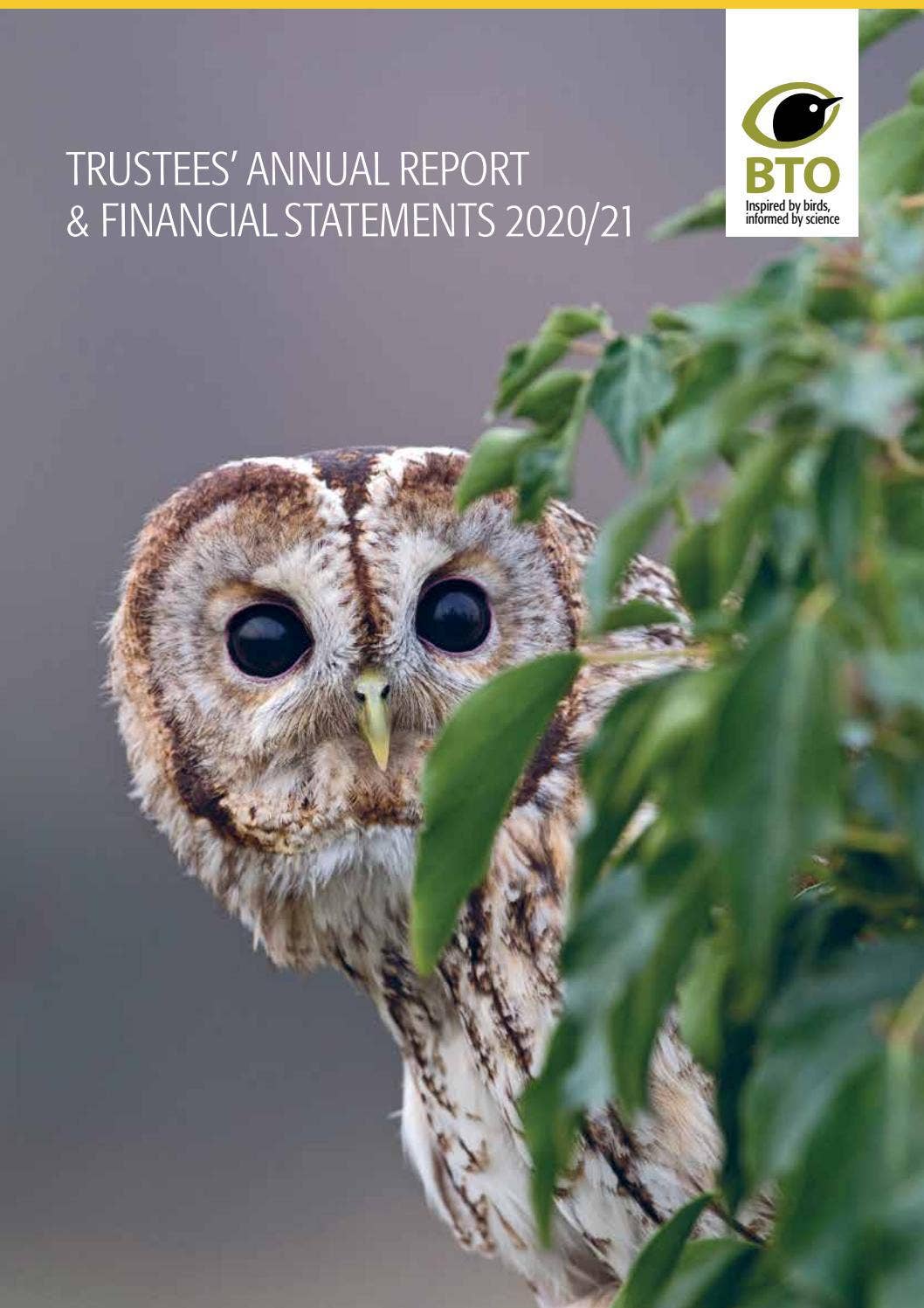 BTO Annual Report & Accounts 2020/21 by British Trust for Ornithology ...