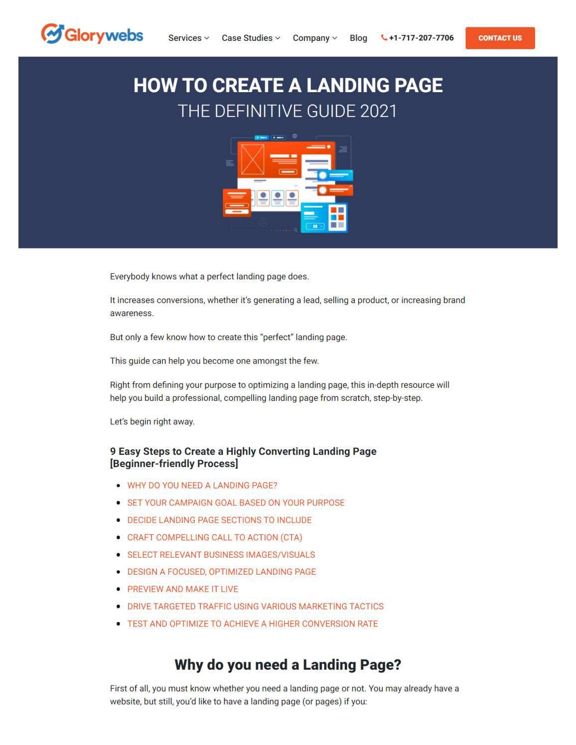 How to Create a Landing page – The Definitive Guide by Glorywebs - Issuu