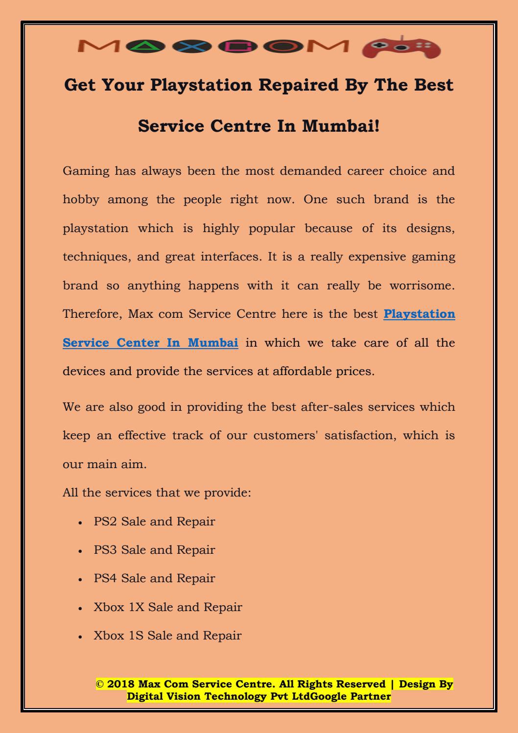 Get Your Playstation Repaired By The Best Service Centre In Mumbai! by ...