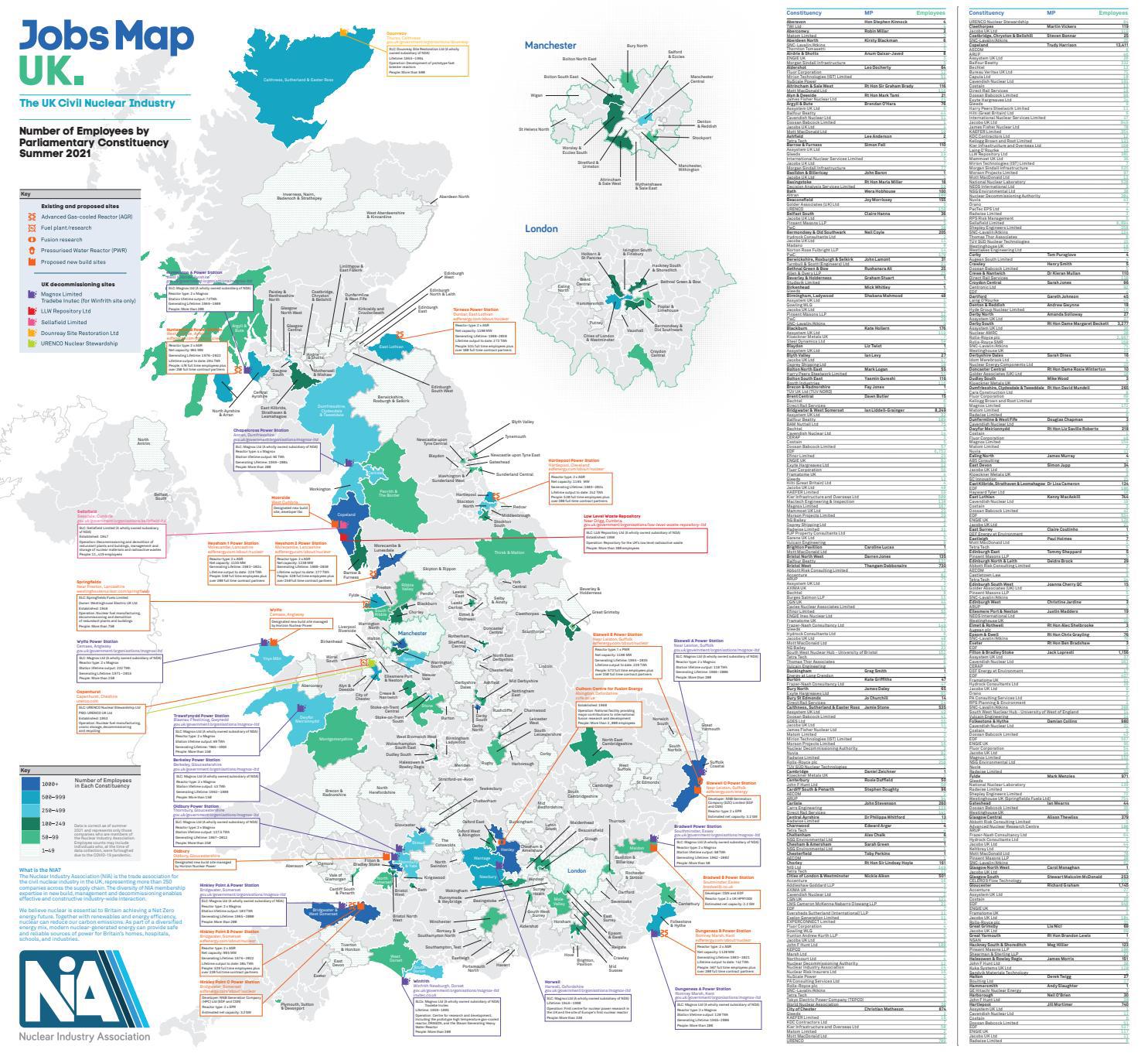 NIA Jobs Map 2021 by Nuclear Industry Association - Issuu