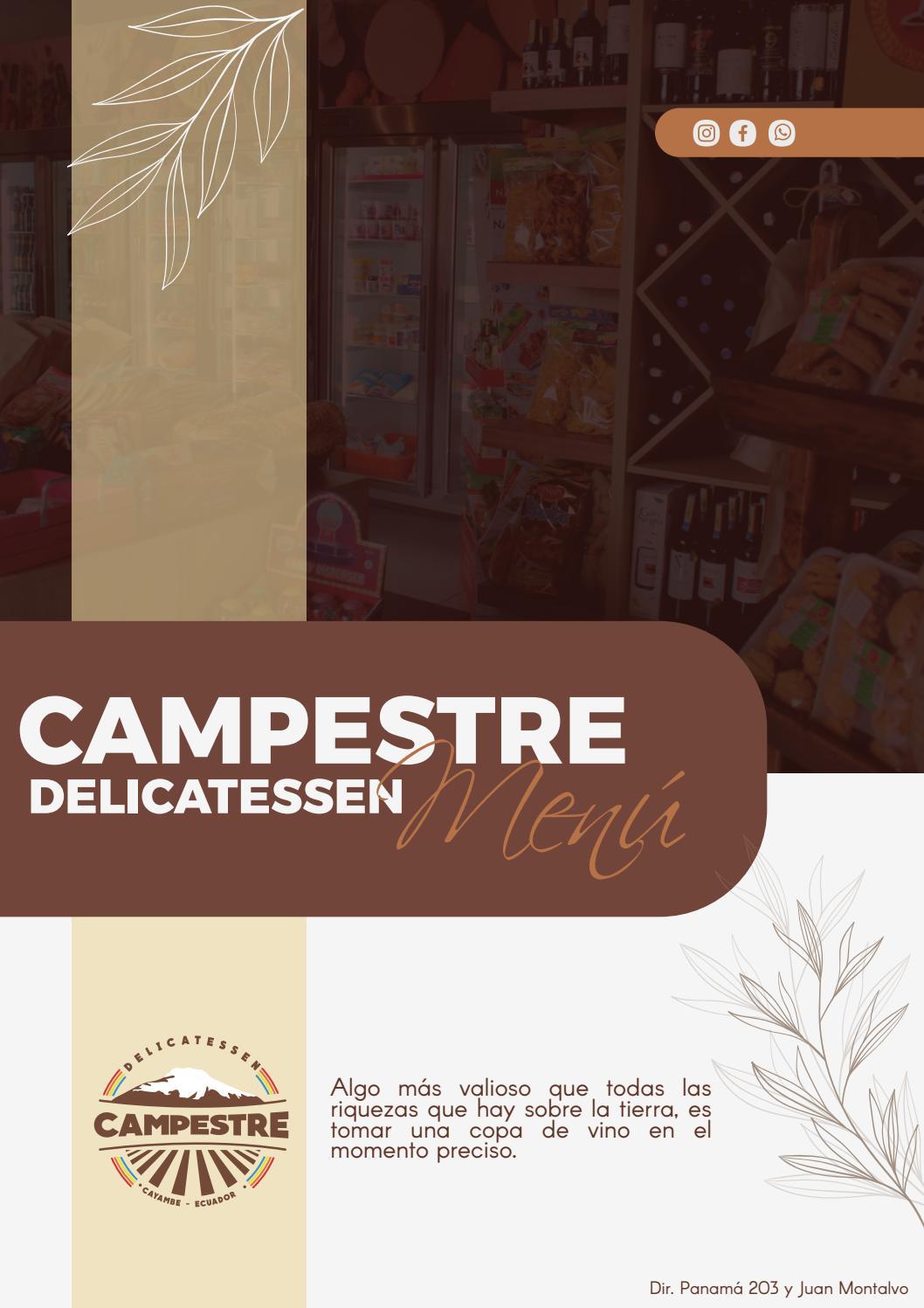 MENÚ CAMPESTRE by delicatessencampestre - Issuu