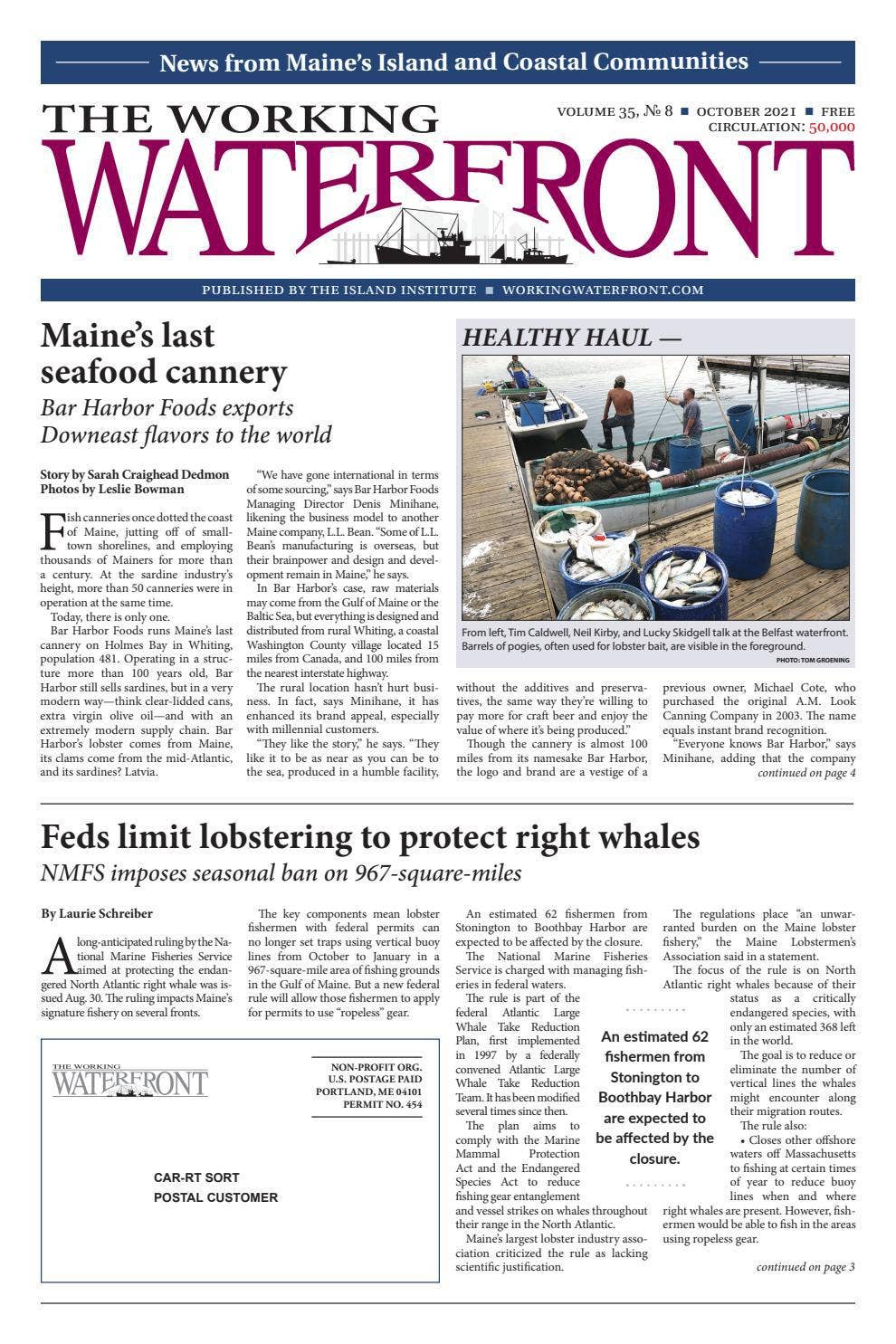 The Working Waterfront - October 2021 by Island Institute - Issuu