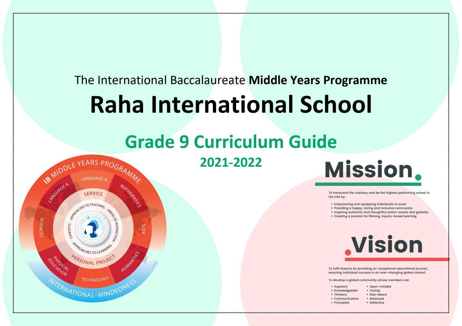 Grade 9 Curriculum Guide 2021-2022 by Raha International School - Issuu