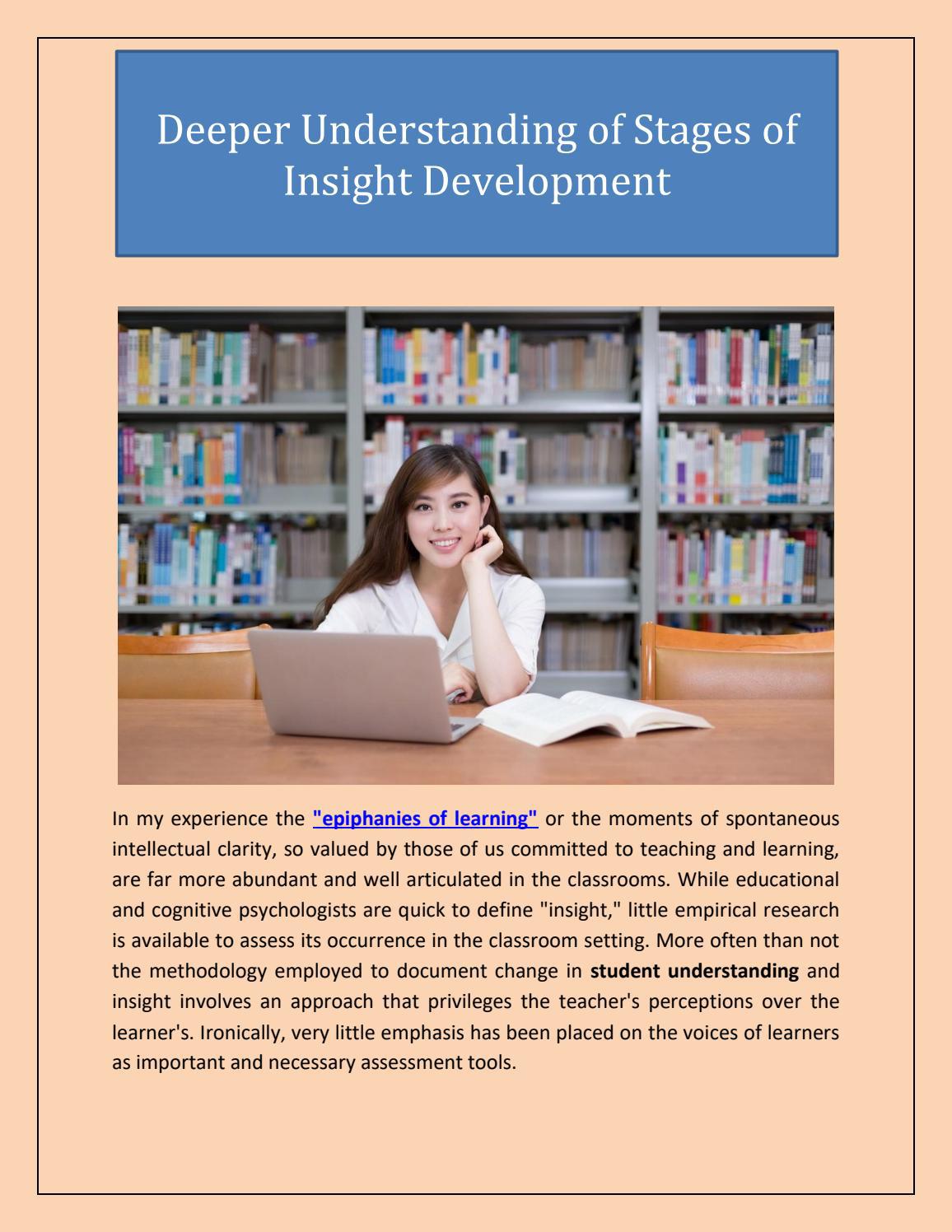 Deeper Understanding Of Stages Of Insight Development by Julian Arhire ...