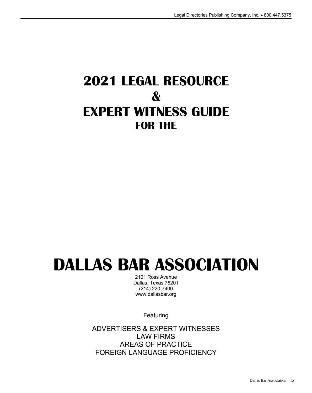 2021-DBA-Legal Resource Guide Directory by Jessica Smith - Issuu