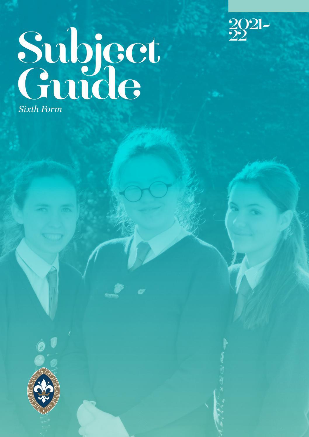 Sixth Form Subject Guide 2021-22 by Heathfield School - Issuu