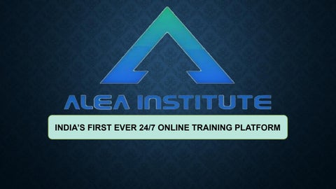 ALEA Institute E-Brochure by aleainstitute - Issuu