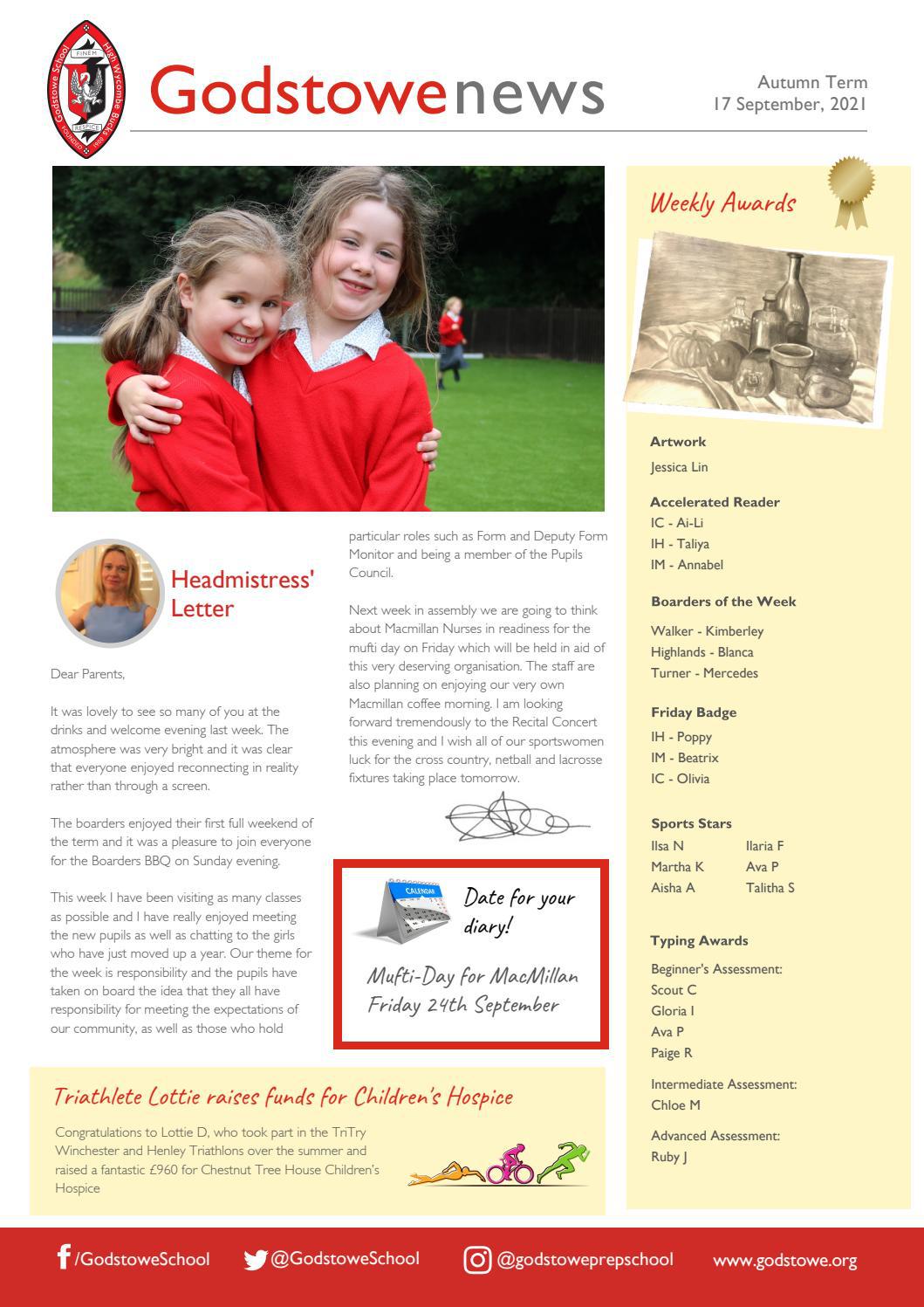 Godstowe News - Autumn Term 2021 17/09 by GodstowePrep - Issuu