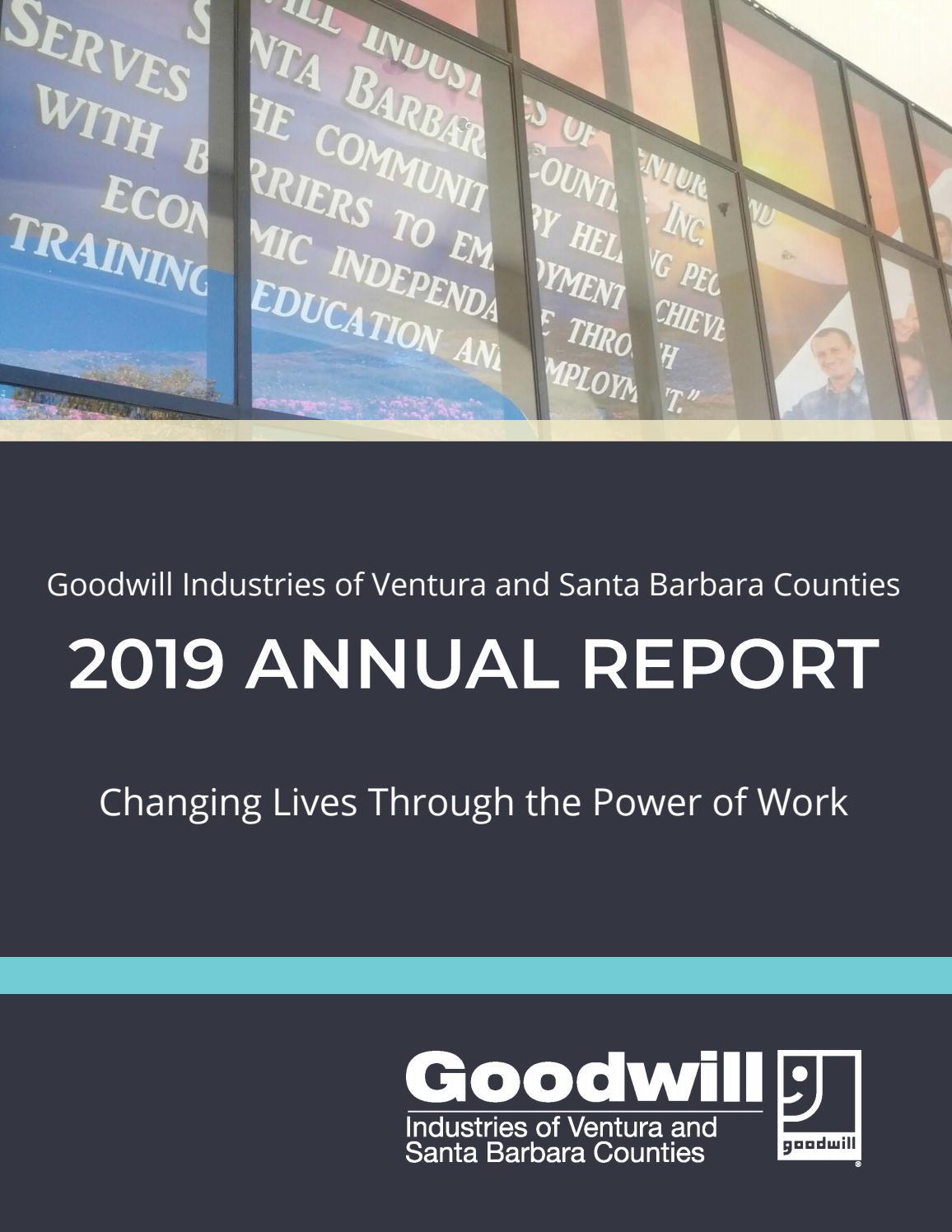 2019 Annual Report by Goodwill Industries of Ventura and Santa Barbara ...