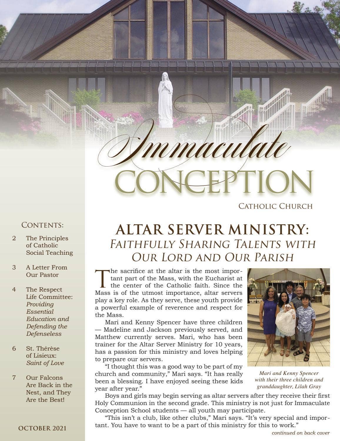 Immaculate Conception Catholic Church Newsletter — October 2021 by ...