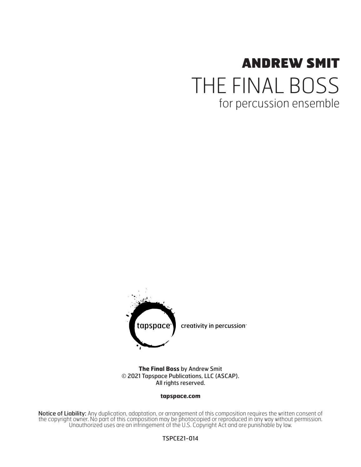 The Final Boss-SAMPLE by Tapspace - Issuu