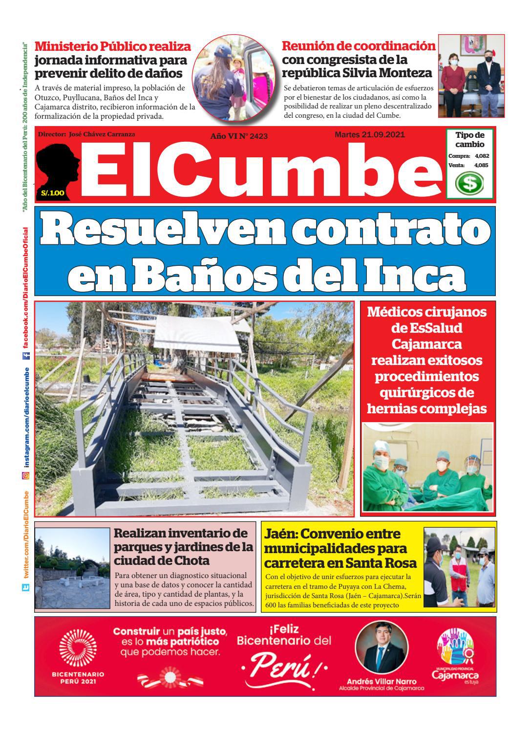 Diario El Cumbe 21 de setiembre de 2021 by Diario El Cumbe - Issuu