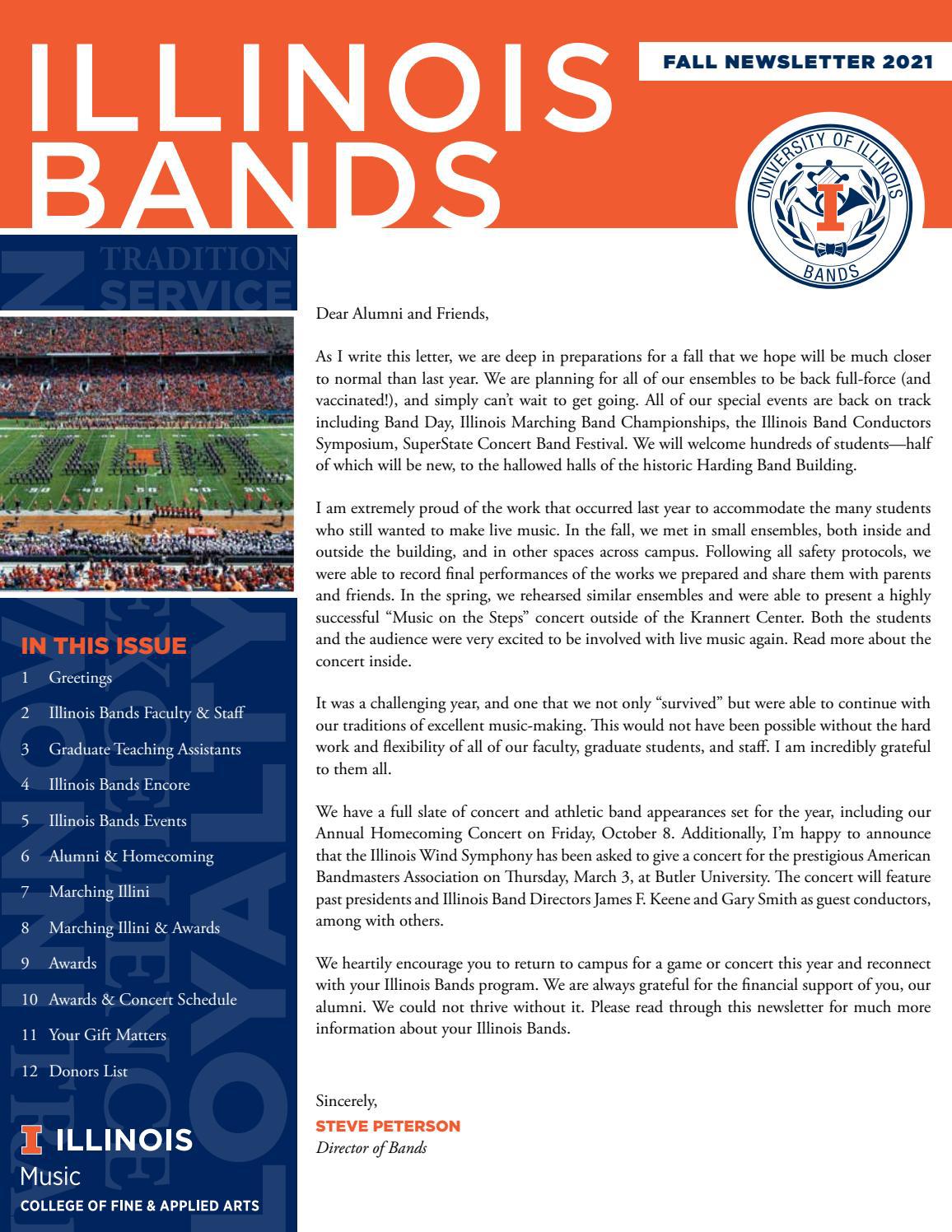 University of Illinois Bands Fall Newsletter 2021 by The College of ...