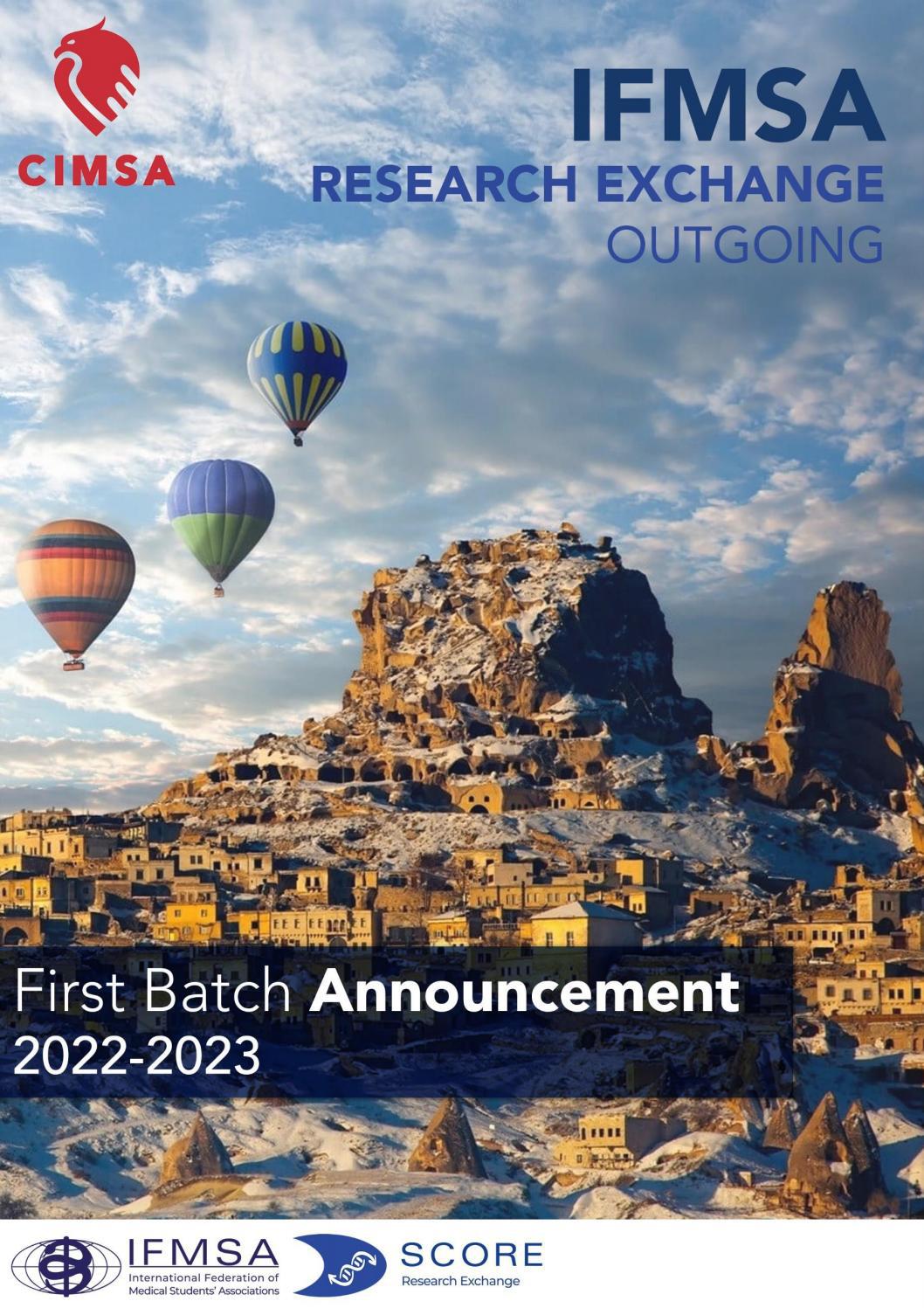 SCORE CIMSA First Batch Outgoing Announcement 2022-2023 by SCORE CIMSA ...