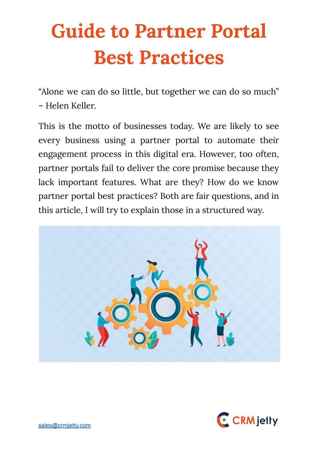 Guide to Partner Portal Best Practices by CRMJetty - Issuu