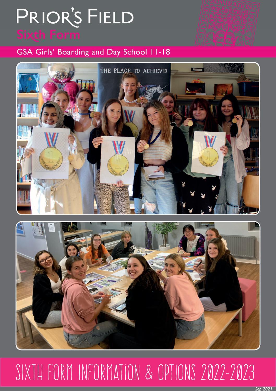 Prior's Field Sixth Form A Level Options 2022 - 2023 by Prior's Field ...