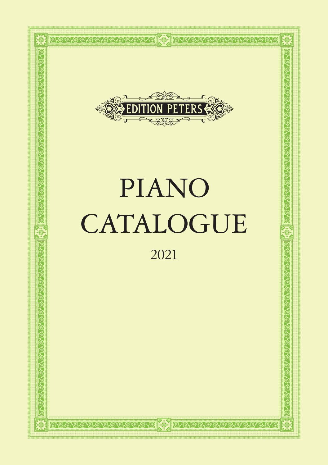 Edition Peters Piano Catalogue 2021 (UK Sterling Prices) by Hal Leonard ...