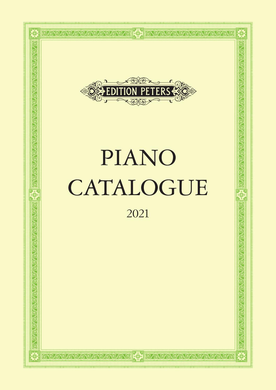 Edition Peters Piano Catalogue 2021 (Euro Prices) by Hal Leonard Europe ...